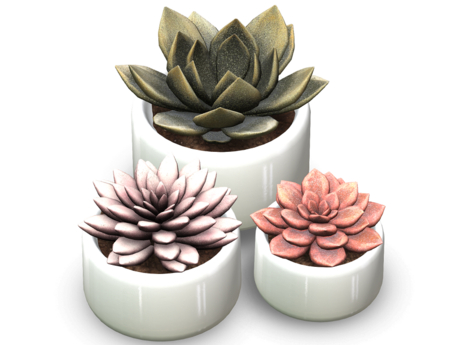 Second Life Marketplace - 8. FINCA Trio Succulent box